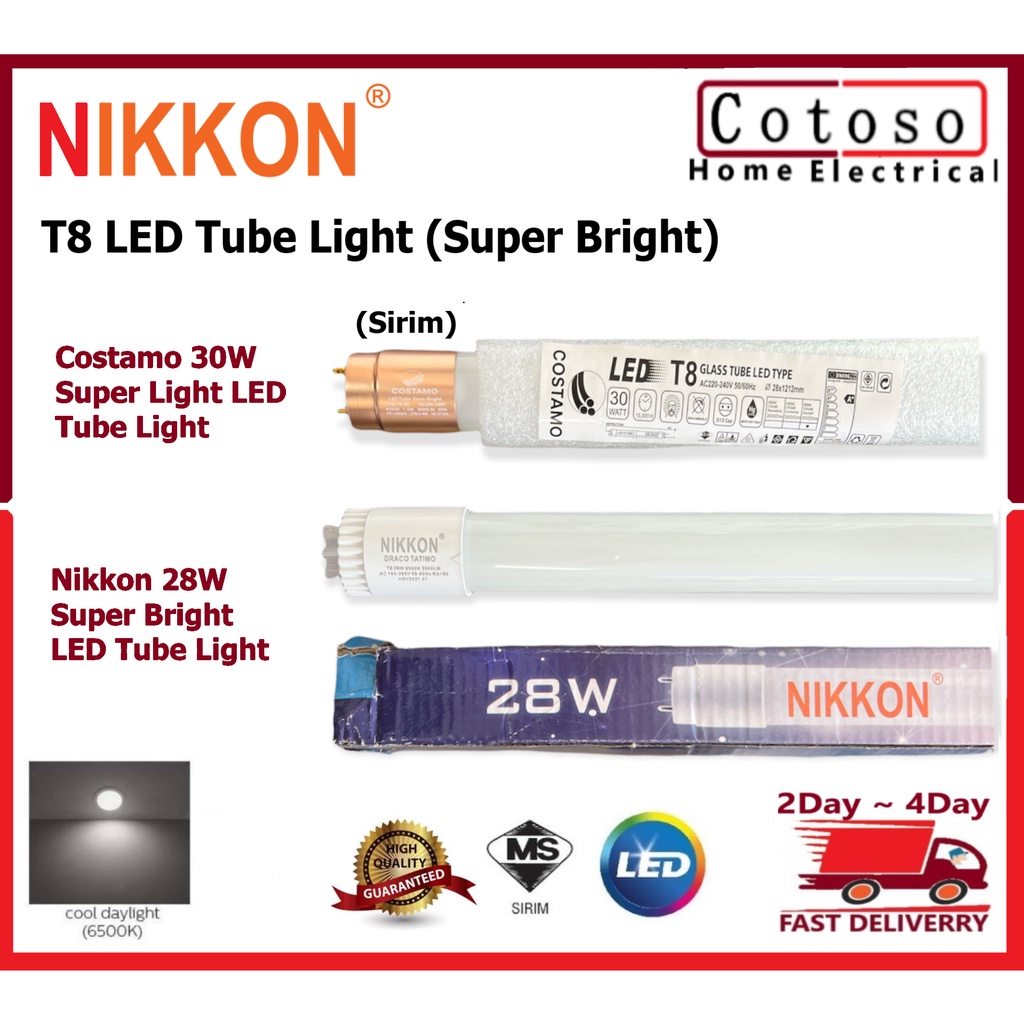Nikkon LED T8 Tube Light 28W / 30W Super Bright Tube Light Mentol ...
