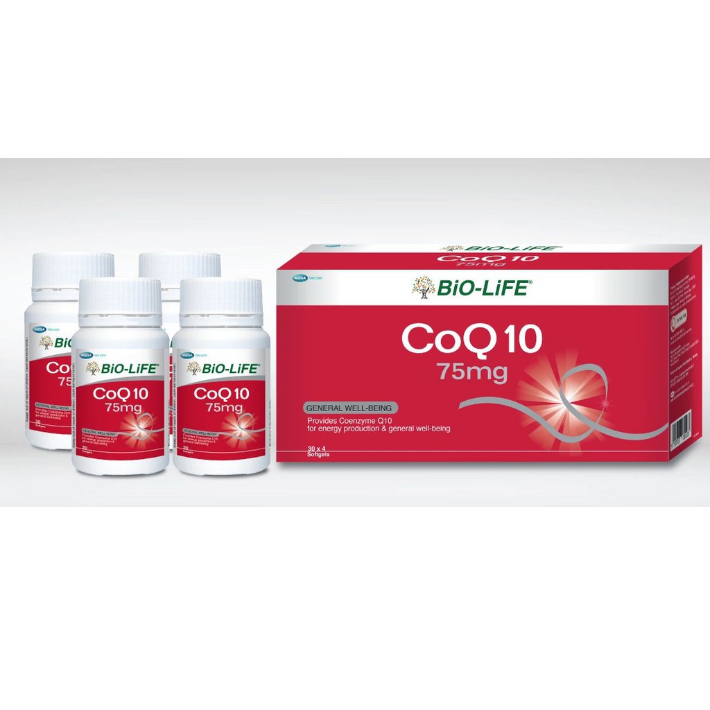 Bio-Life CoQ10 75mg Buy 2 Free 2 ( 30x4 softgels) Coenzyme Q10 75mg ...