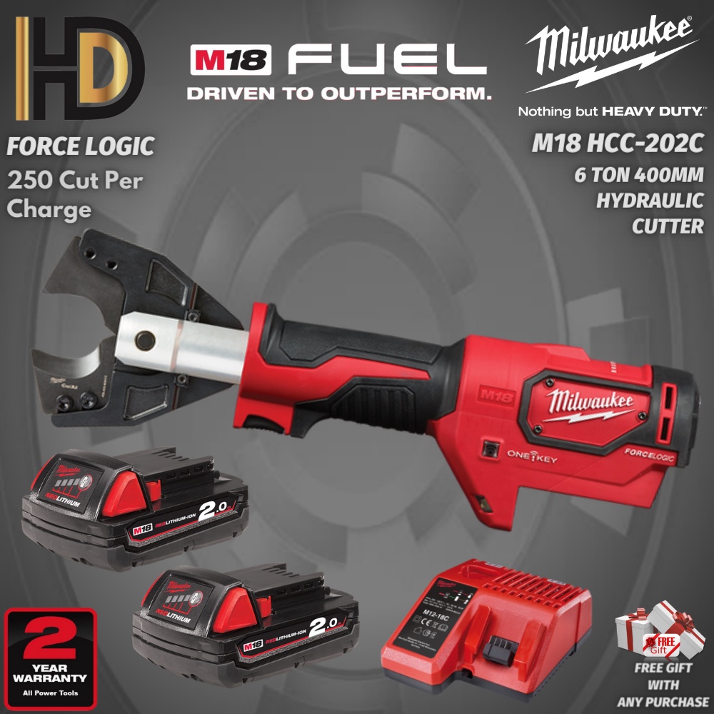 Milwaukee M18 HCC FORCE LOGIC™ Cable Cutter With 400MM² Jaw | Shopee ...