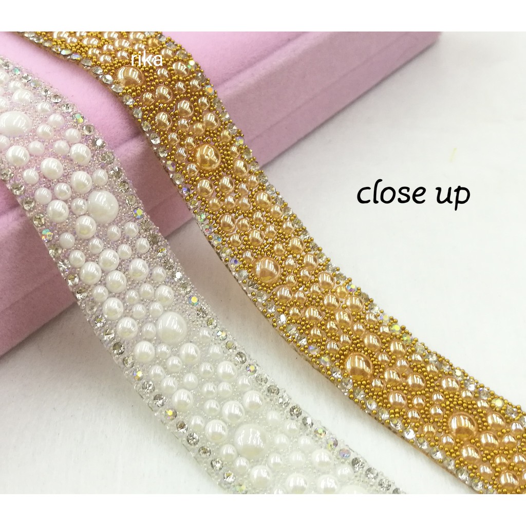 Decor kristal pearl strip 40cm D0142 1pc | Shopee Malaysia