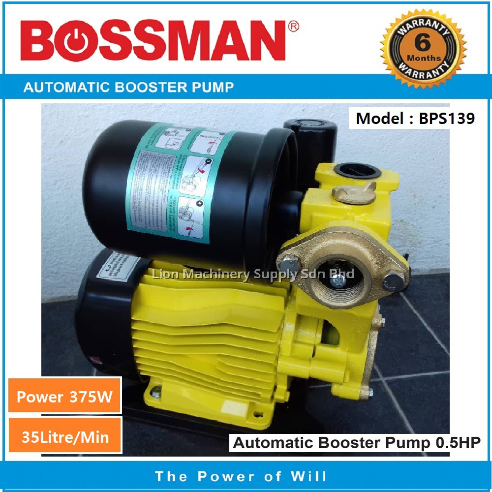 BOSSMAN 370W 0.5HP AUTO WATER BOOSTER PUMP ~BPS139 (SUPER VALUE PRODUCT ...