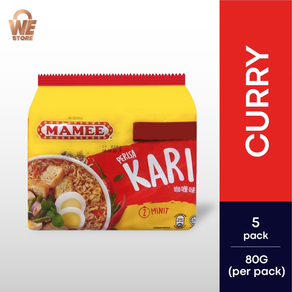 Mamee Instant Noodle Packs 80g x 5 (KARI) | Shopee Malaysia
