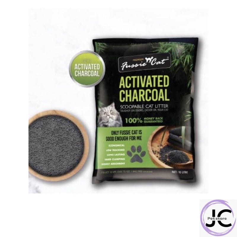 Fussie Cat Bentonite Activated Charcoal Cat Litter 10L | Shopee Malaysia