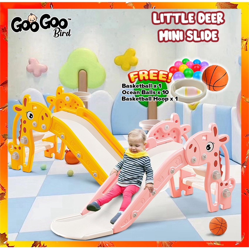 GOOGOOBIRD Little Deer Mini Children Slide Playground Indoor Home Kids ...