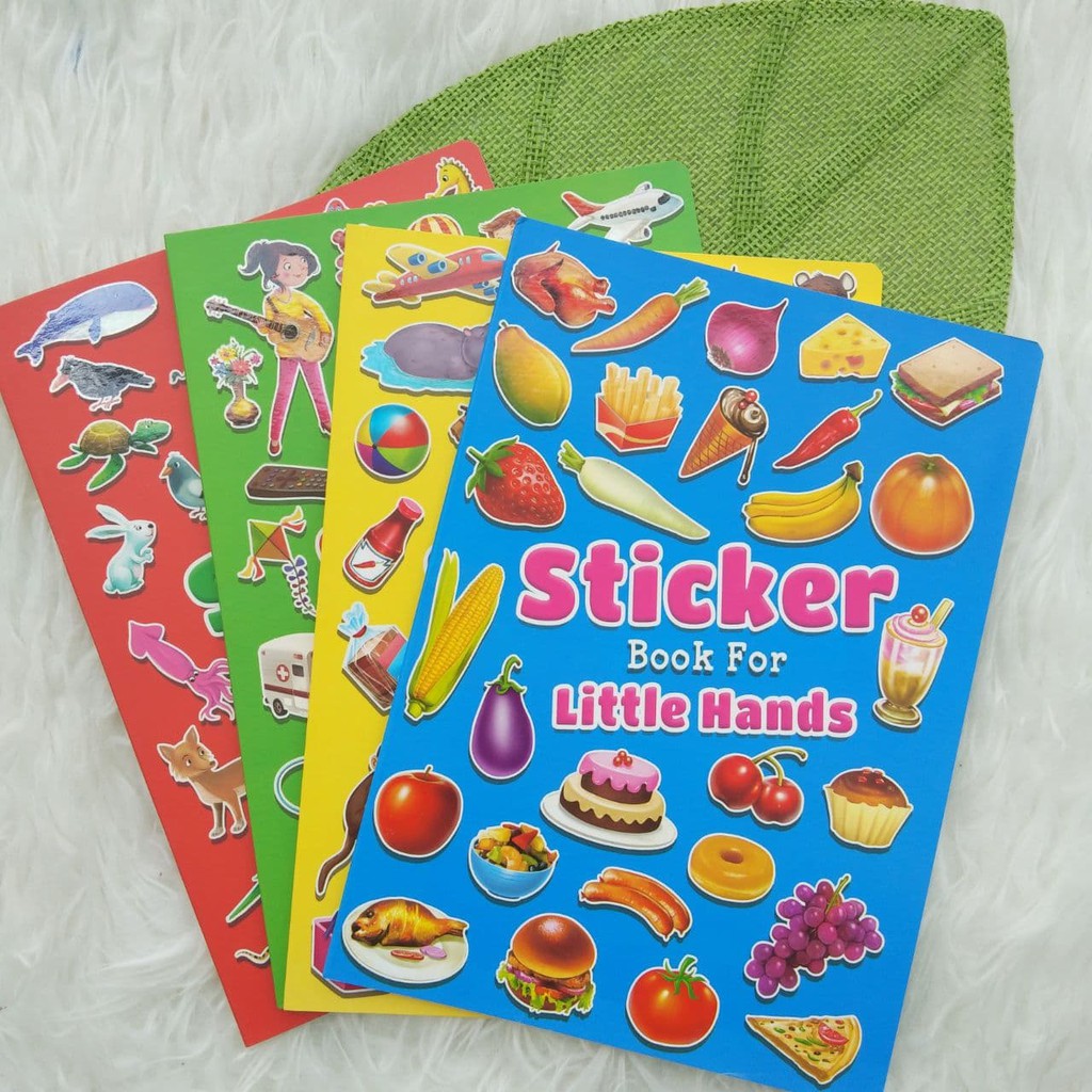 STICKER BOOK FOR LITTLE HANDS (FULL PAGE COLOUR PRINTED BOOK) | Shopee ...