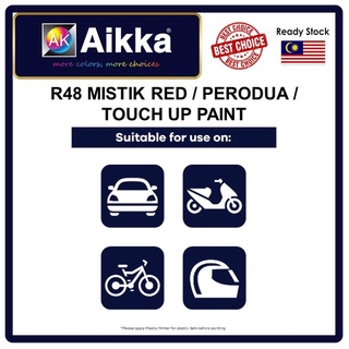 AIKKA AUTOMOTIVE PAINT / PERODUA MYVI R40,R48* / SOLID RED / TOUCH UP ...