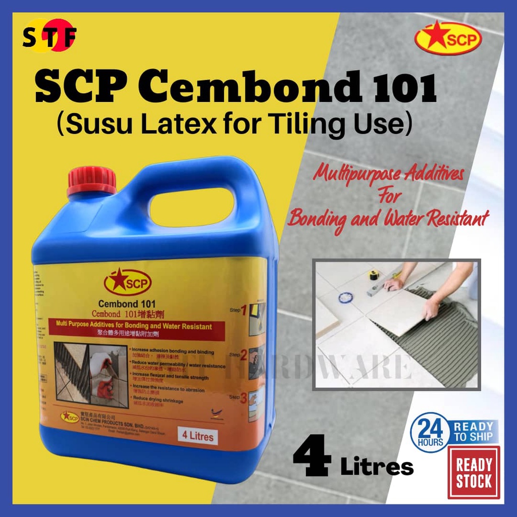 SCP Cembond 101 Latex 4Ltr /susu mosaic / susu gum/ gum susu/ tile ...