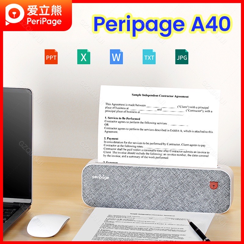 New Arrival! PeriPage A4 Gift Box Mini Printer / A4 Mini Printer ...