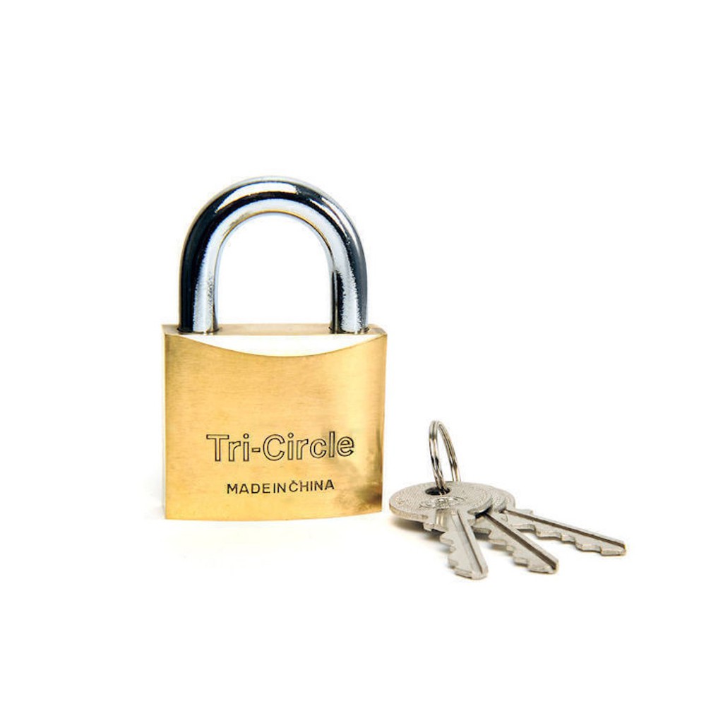 TRI-CIRCLE BRASS PADLOCK ORIGINAL 20MM-50MM | Shopee Malaysia