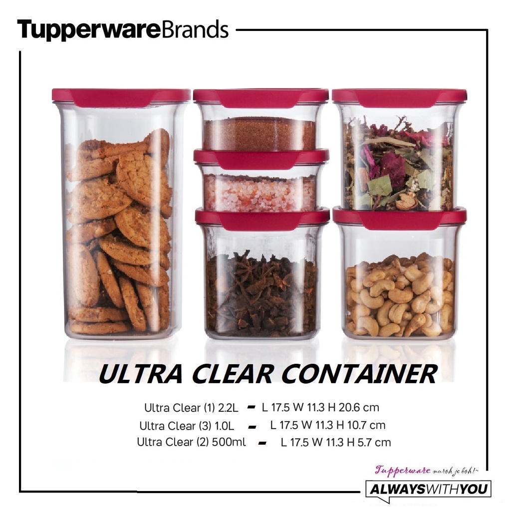 Tupperware Ultra Clear Containers Food Container Bekas Makanan See ...
