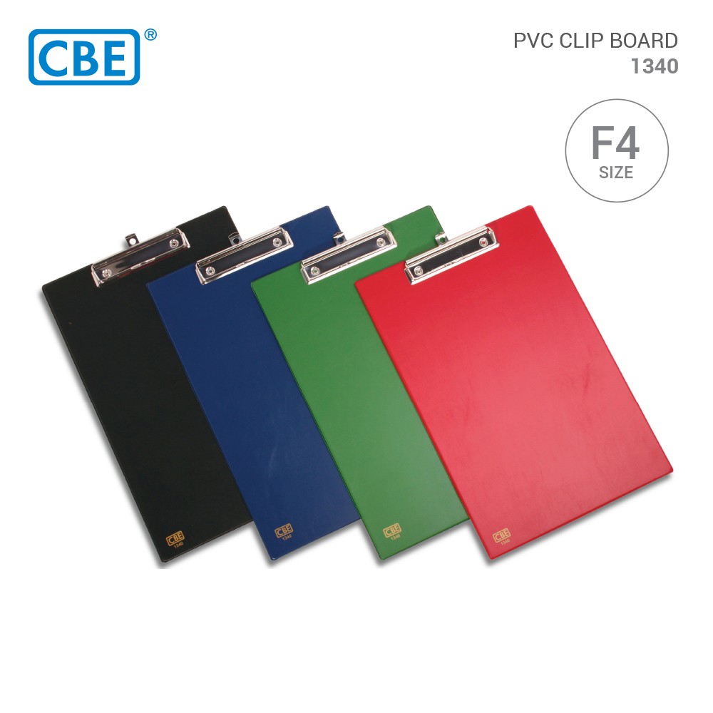 CBE 1340 PVC Clip Board with Wire Clip F4 | Random Colours | Shopee ...