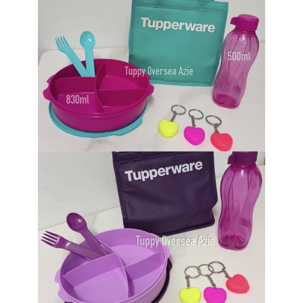 Fit To go set | Purple/Tosca | botol 500ml/ bekas makan 830ml | Bawa ...
