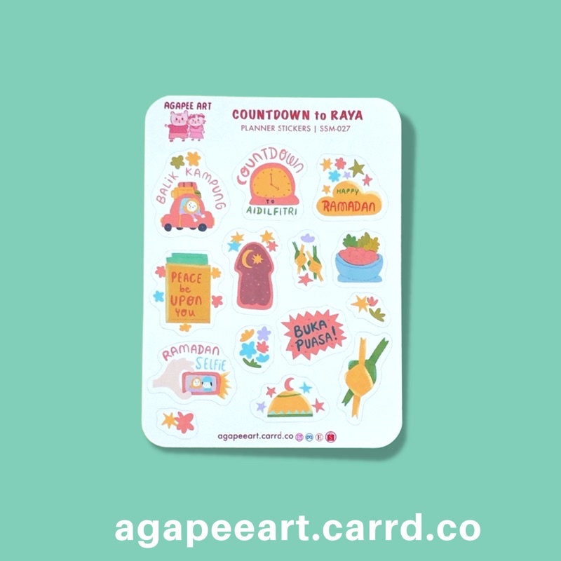 COUNTDOWN TO RAYA [SSM 027] - Raya stickers, Aidilfitri stickers ...
