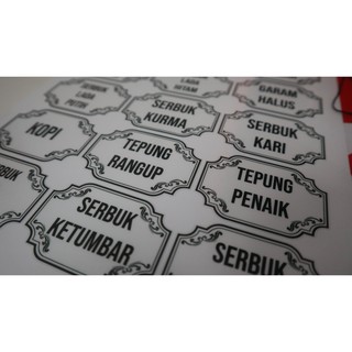 STICKER BARANG DAPUR ( TRANSPARENT STICKER ) | Shopee Malaysia