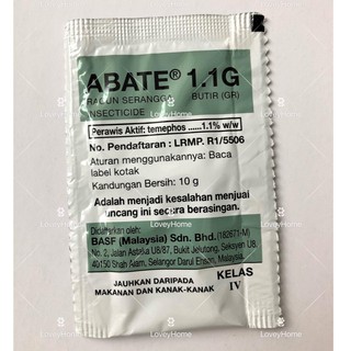 Abate 1.1G Insecticide Mosquito Larvae Killer Racun Serangga Ubat ...