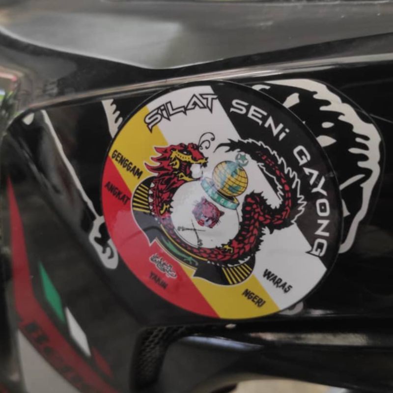 Sticker Motor Bulat/Warna Gayong/Size 9cm x 9cm/ Epson ink/ White ...