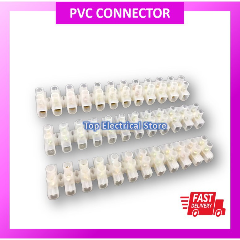 PVC CONNECTOR 6A / 10A / 15A / 20A / 30A TERMINAL BLOCK BARRIER WIRE ...