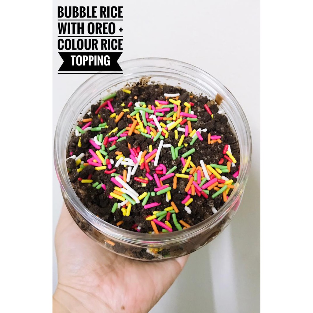 COCOJAR BUBBLE RICE WITH OREO + COLOUR RICE (BIG JAR) | Shopee Malaysia