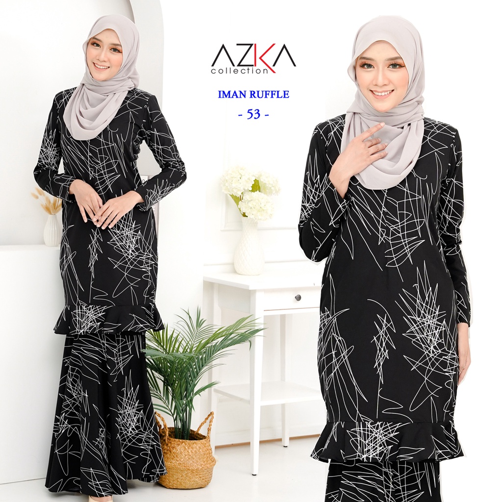 EXCLUSIVE RUFFLE !! Iman Ruffle Kain Kembang Payung by Azka Collection ...
