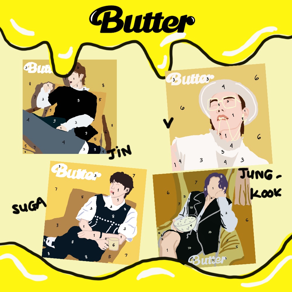 Bts BUTTER DIY PAINTING KIT | Shopee Malaysia