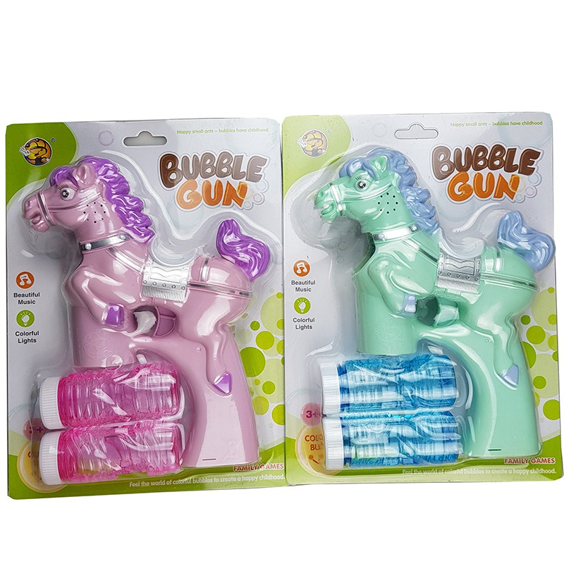 Flashing LED & Music Toy Soap Bubble-gun Bubble Water Blowing Toy Gun ...