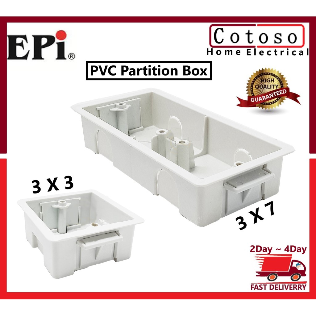 PVC Partition Box 3x3 3x7 /Single Gang Partition Box For Electric ...