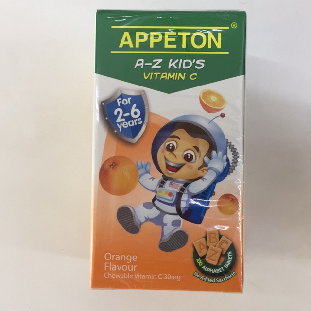 Appeton A-Z Vitamin C Chewable Tablets 100’s (Orange) | Shopee Malaysia