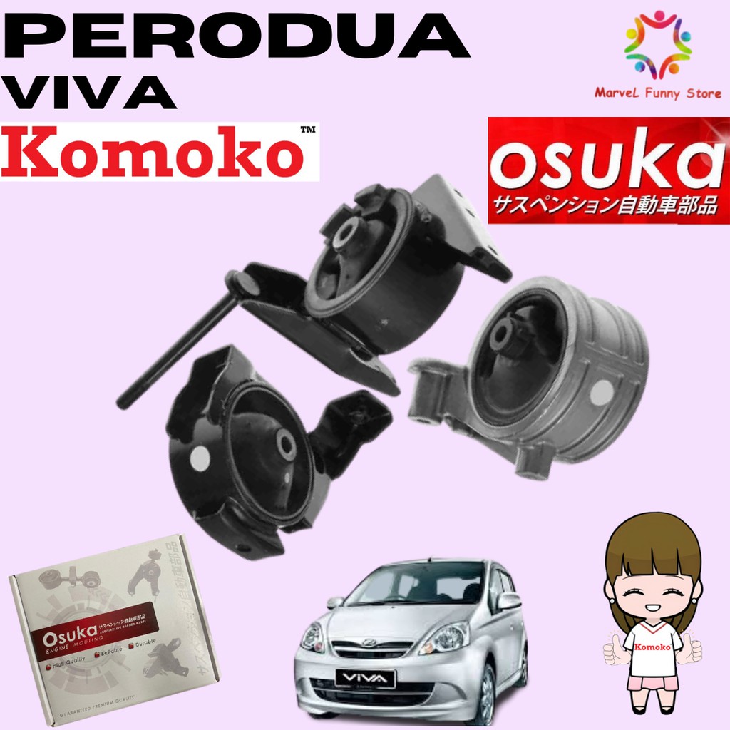 Perodua viva 850 1.0 100% original osuka japan engine mounting kit ...
