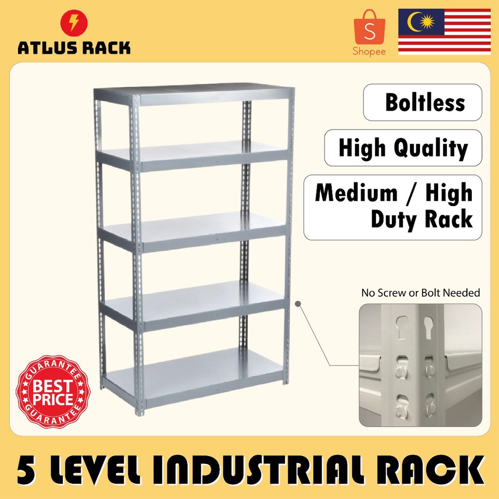 5 Tier Rack / Rack / Grey Rack / Racking System / Steel Rack / Boltless ...