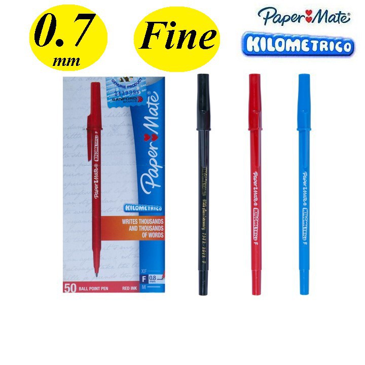 Paper Mate Kilometrico Ball Pen RED 4pcs / pack | Shopee Malaysia