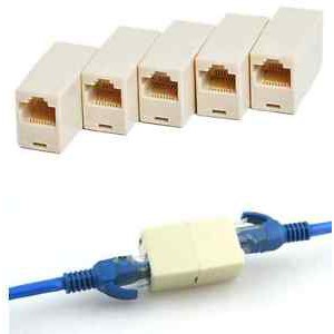 RJ45 LAN Network Straight Coupler 8P8C Extender Joint Converter Plug ...