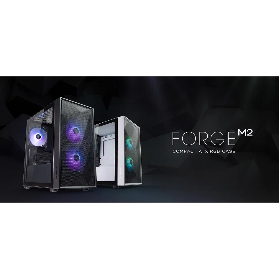 # TECWARE Forge M2 - ARGB T.G mATX Gaming Case # [Black/White] | Shopee ...