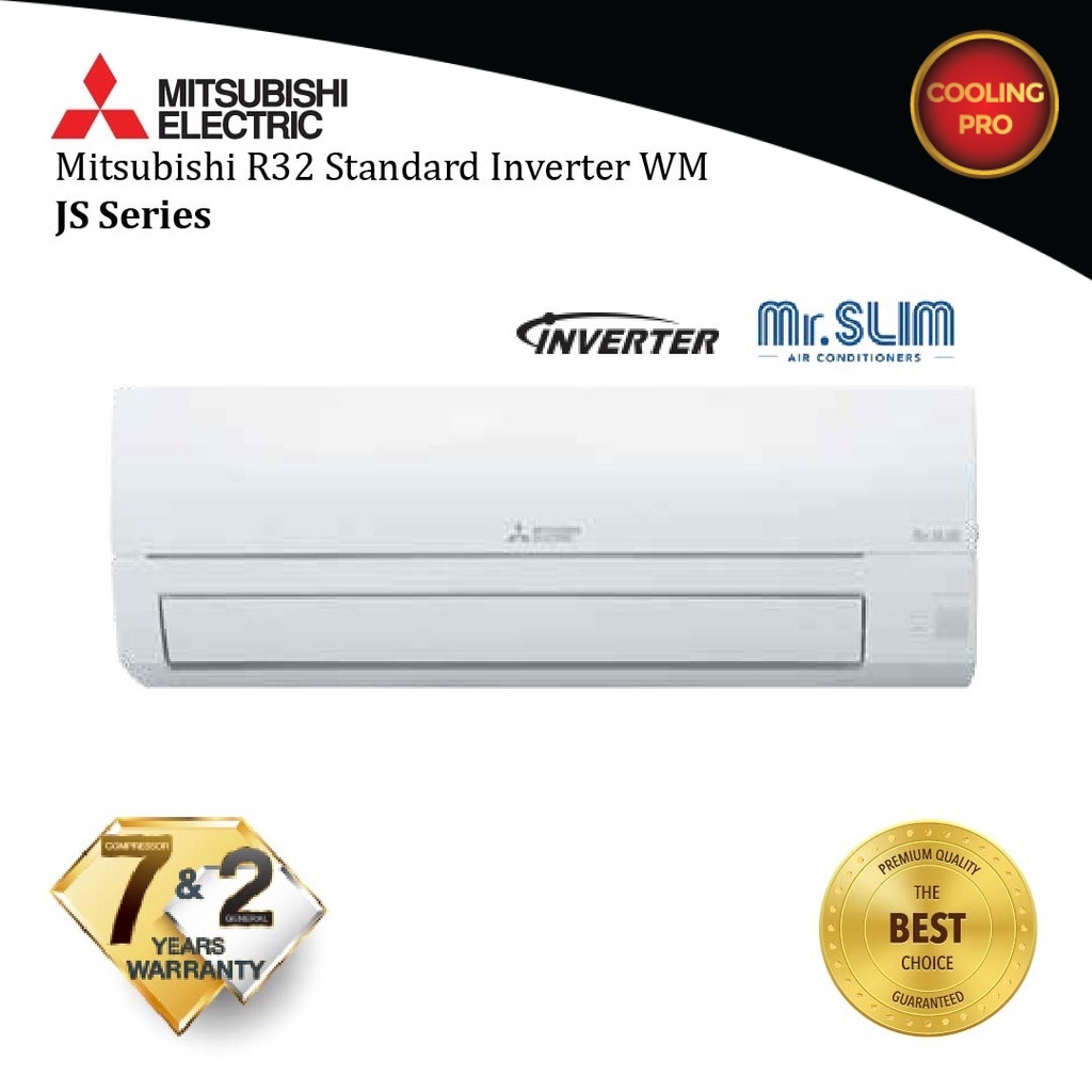 MITSUBISHI ELECTRIC 1.0-2.5HP Standard Inverter Air Conditioner Mr SLIM JS Series R32 | Shopee ...