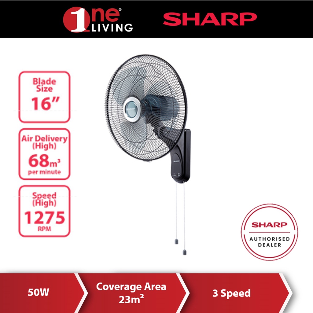 Sharp Wall Fan (16") PJW169GY | Shopee Malaysia