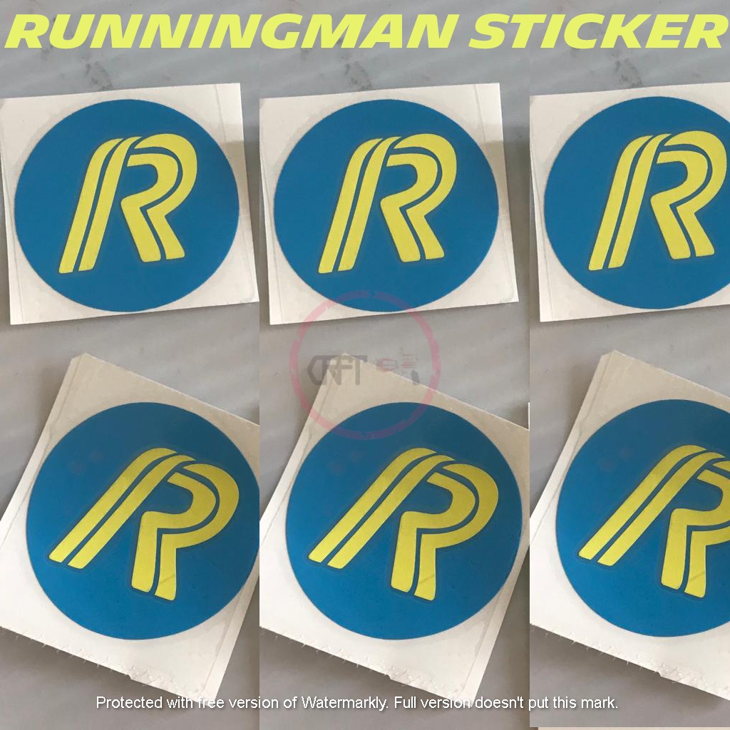 CFS42 R Running Man Stiker Sticker Cut Vinyl Decal Stripes | Shopee ...