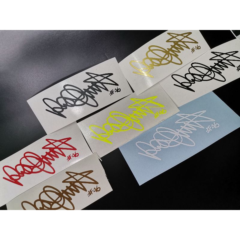 VALENTINO ROSSI SIGN (CUTTING STICKER / STIKER POTONG) | Shopee Malaysia