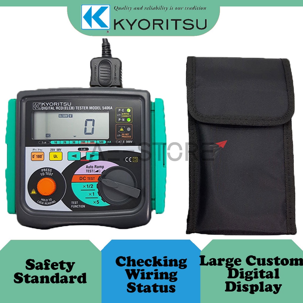(Original) Kyoritsu 5406A RCD Tester | Shopee Malaysia