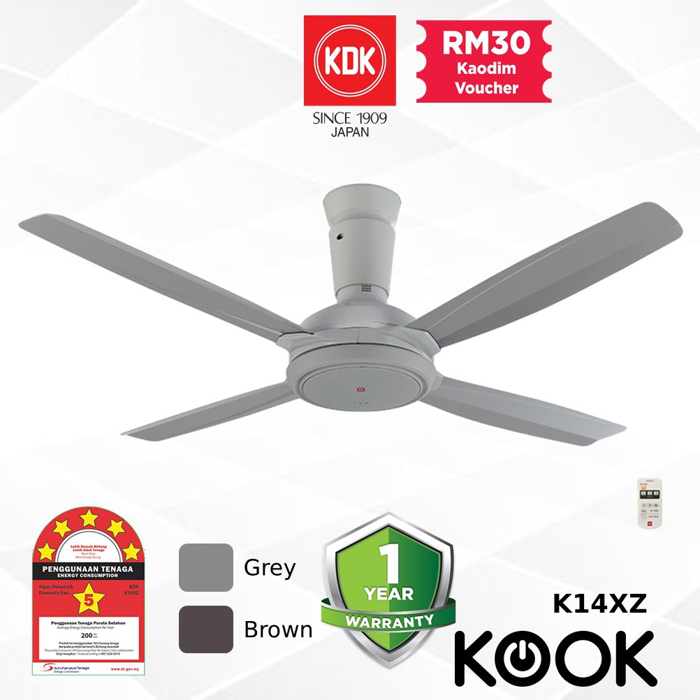 KDK Fan Ceiling Fan with Innovative Design (140cm/56″) Remote Control ...