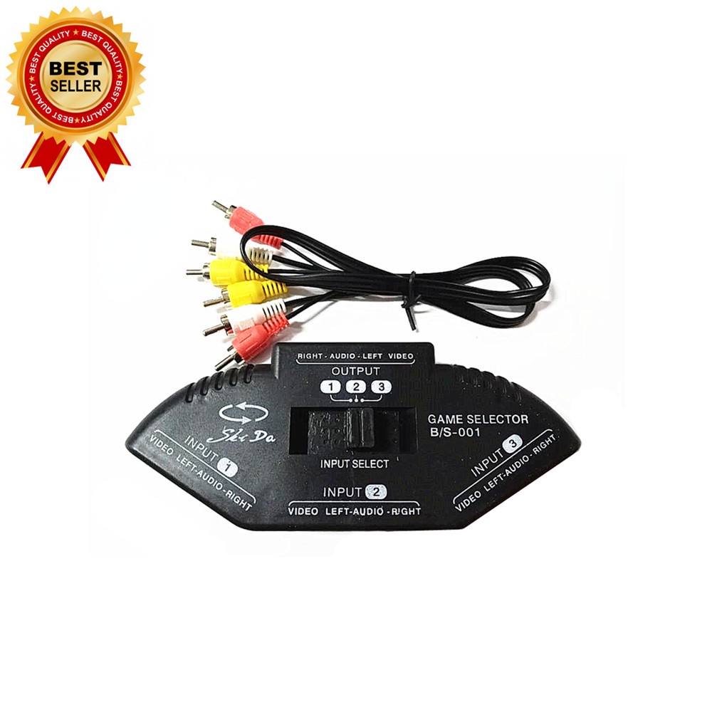 Rca Selector 3 In 1 Out Switch 3 Way System Audio Input 3 Video Devices To 1 TV Set Av Wayar ...
