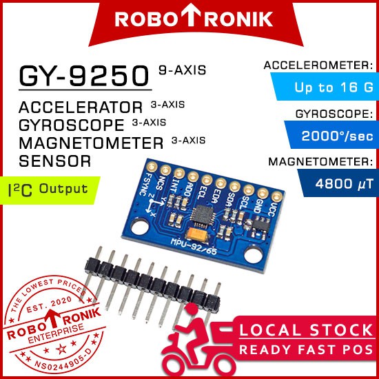 Gy 9250 Mpu 6500 Ak8963 9 Axis Attitude Gyro Accelerator Magnetometer Sensor Arduino 
