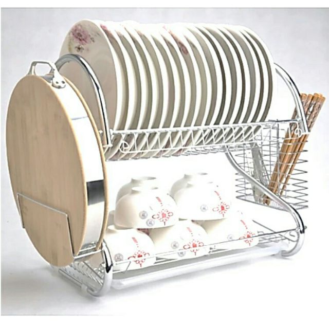 RAK PINGGAN BESI DUA LAYER | Shopee Malaysia