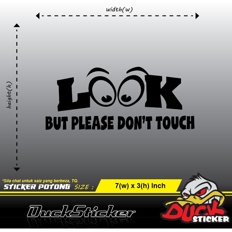 LOOK BUT PLEASE DON'T TOUCH STICKER (1PCS) | Shopee Malaysia