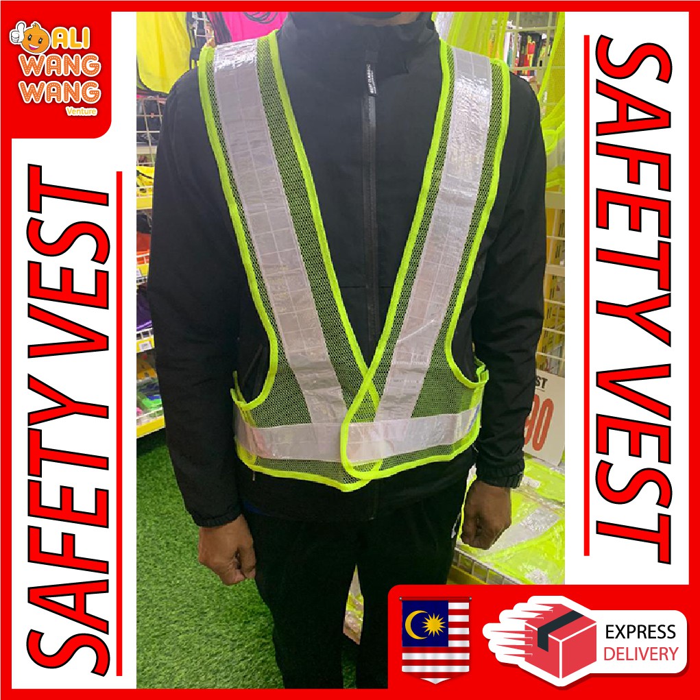 Netting Safety Vest with V-Shape Reflective Strip | Shopee Malaysia