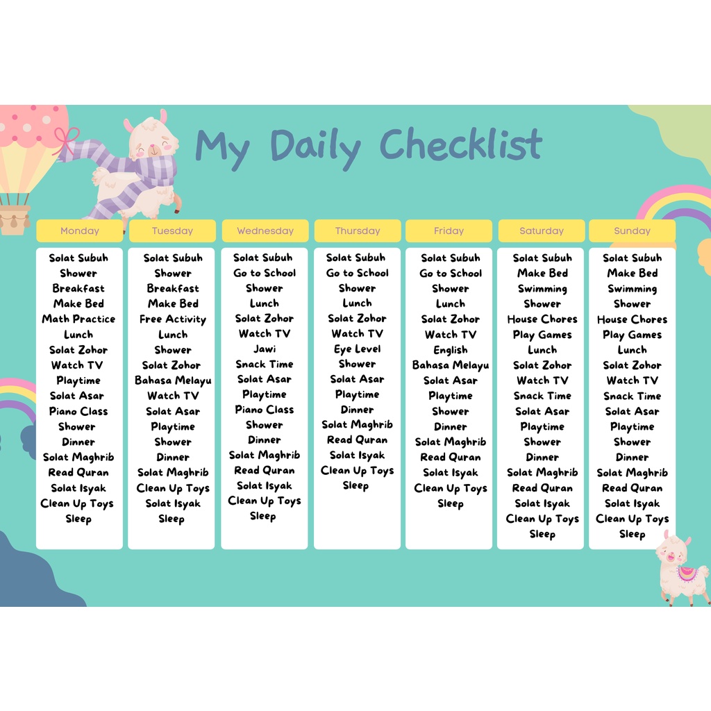 My Daily Checklist 2022 | Shopee Malaysia