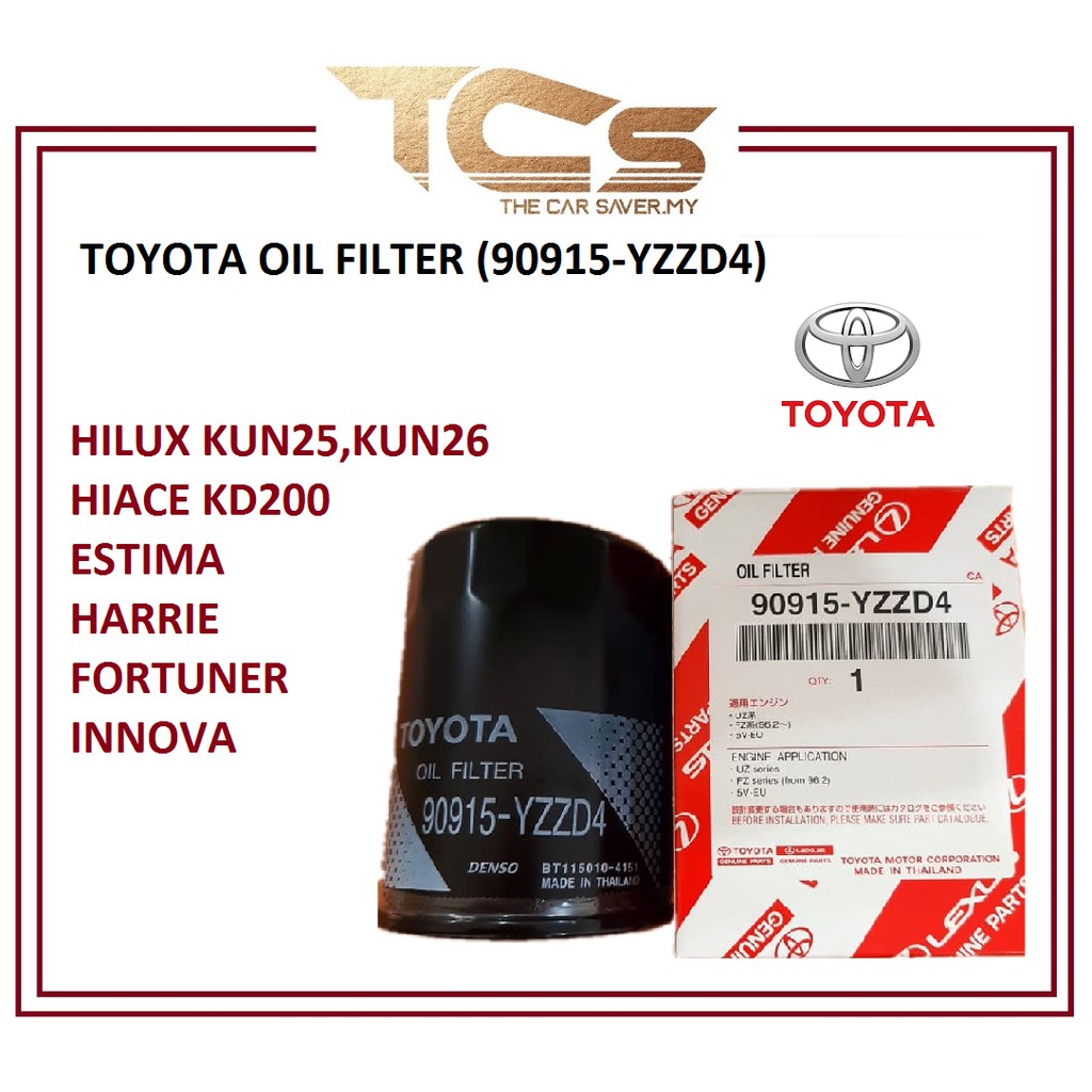 TOYOTA OIL FILTER (90915-YZZD4) | Shopee Malaysia