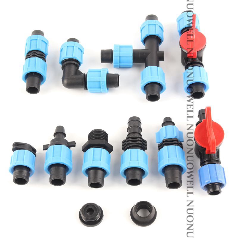 5pcs 16mm Drip Irrigaton Hose Connectors Drip Hose Fittings Lock Nut