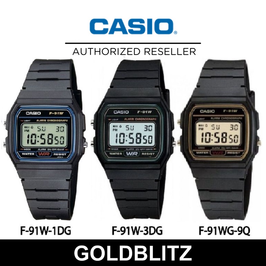 Casio General F-91W Black Resin Band Men Youth Watch Vintage Retro F ...