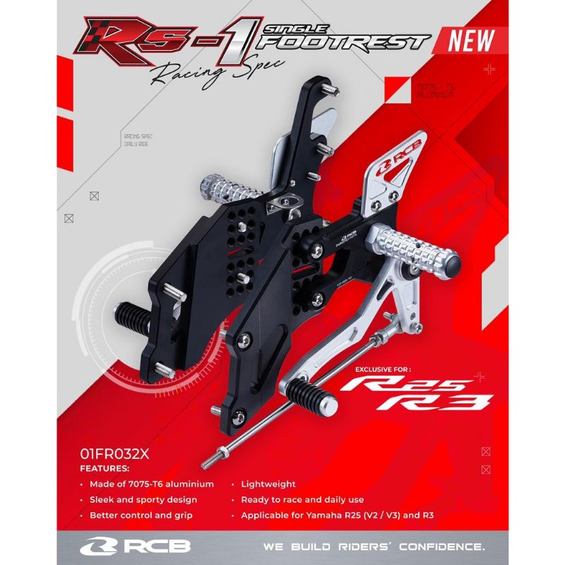 RCB YAMAHA R25 R3 FOOTREST Version 2022 V1 V2 100%GOOD QUALITY Racing ...
