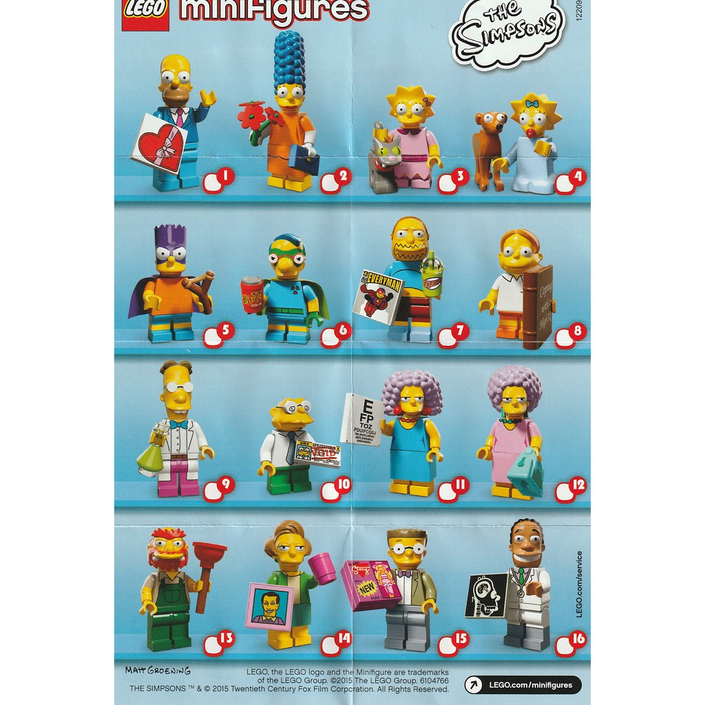LEGO 71009 THE SIMPSONS SERIES 2 COLLECTIBLES MINIFIGURES 2015 CMF ...