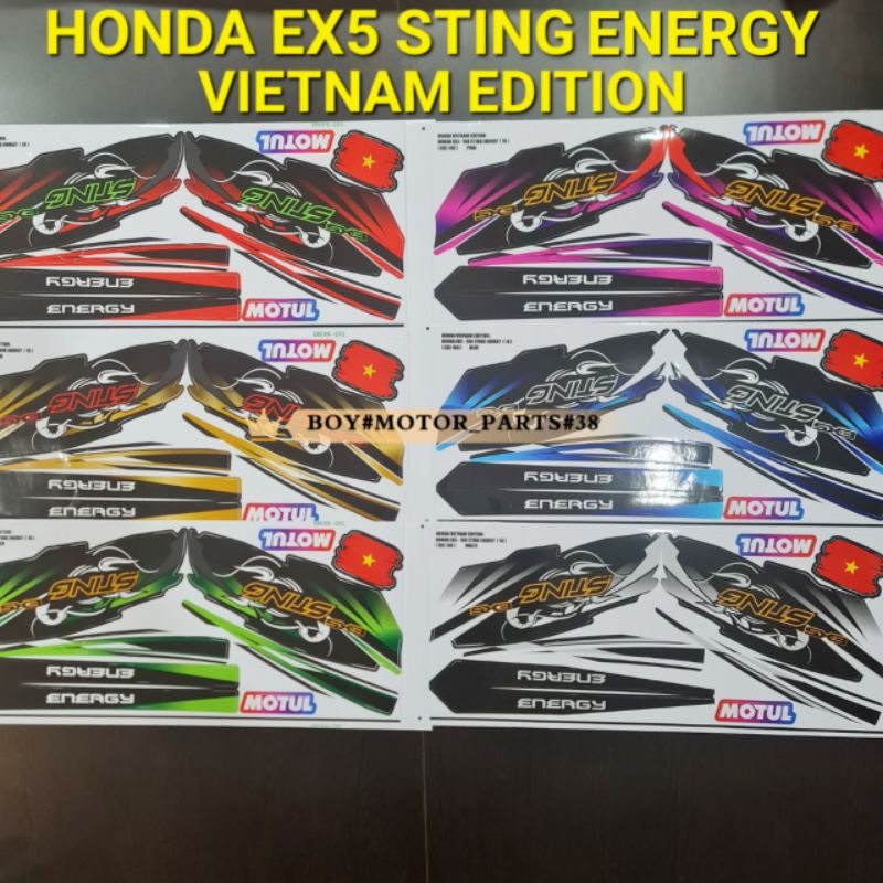 HONDA EX5 DREAM 100 STING ENERGY VIETNAM EDITION BODY STICKER ( READY ...